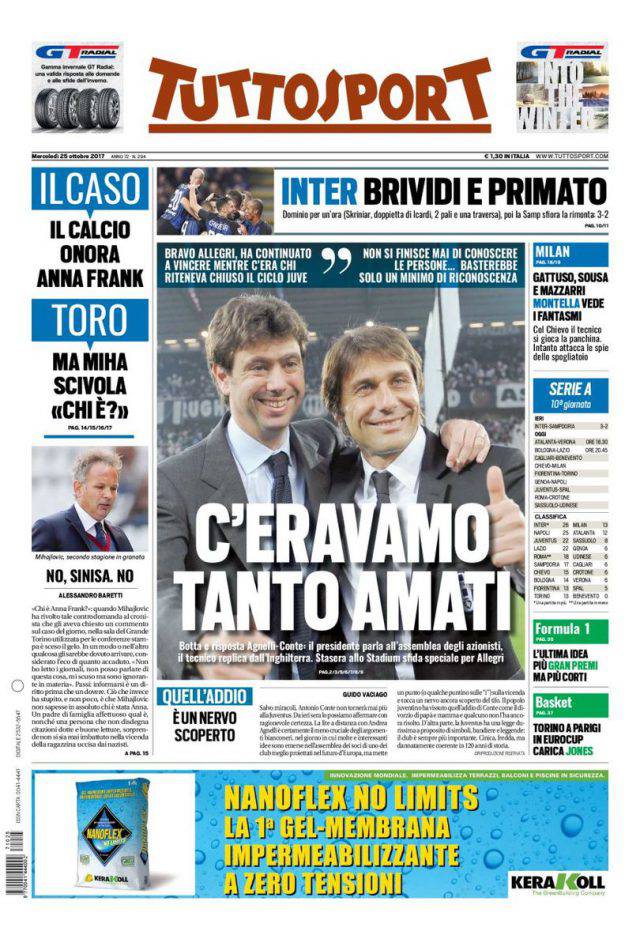 Tuttosport - I titoli sull'Inter