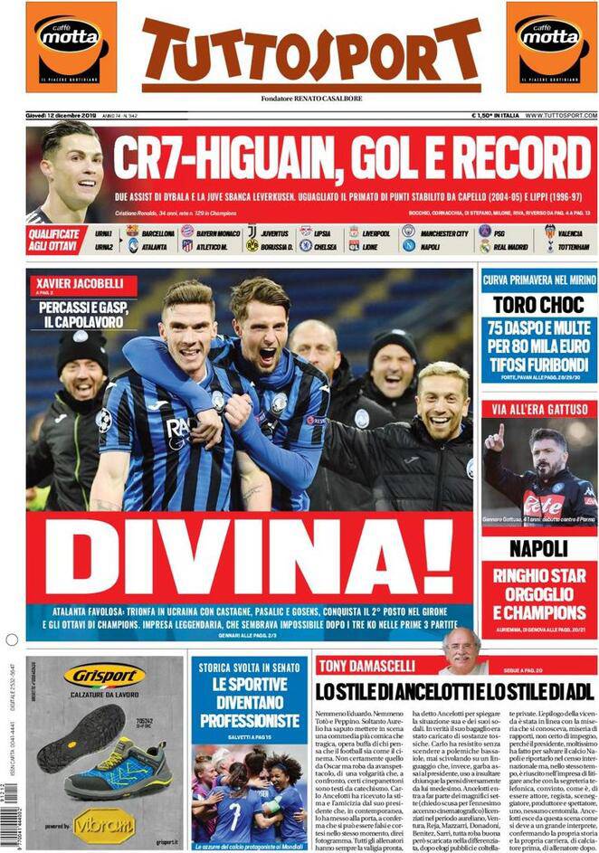 Tuttosport - I titoli sull'Inter del 12 dicembre