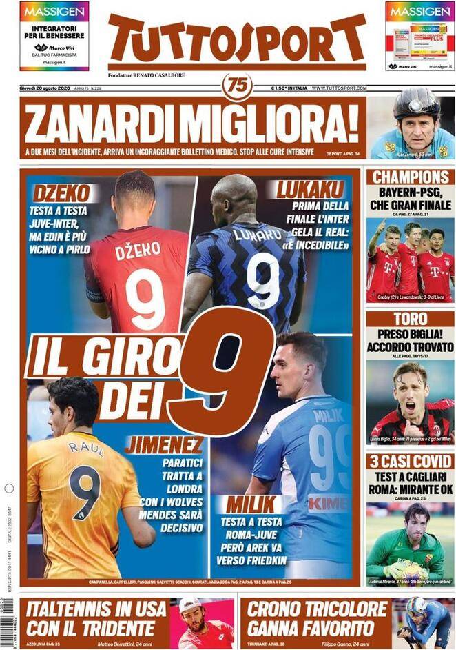 Tuttosport | Lukaku Prima della finale l'Inter gela il Real: Tuttosport | Lukaku Prima della finale l'Inter gela il Real: